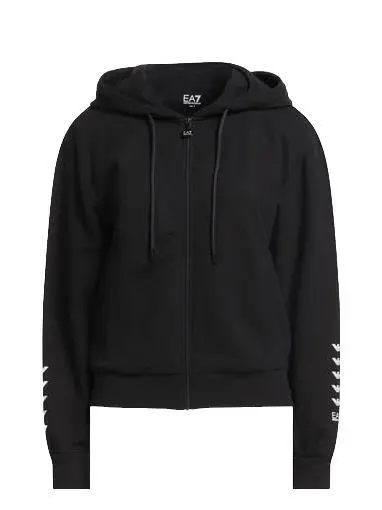 EA7 Cotton-elastane Fleece Sweatshirt - Black