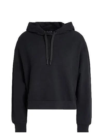 EA7 Cotton-blend French Terry Sweatshirt - Midnight Blue