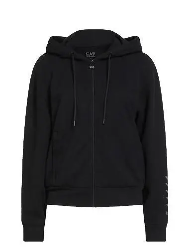 EA7 Cotton-elastane Fleece Sweatshirt - Black