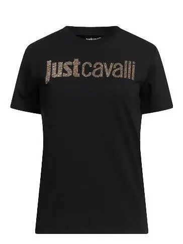 Just Cavalli T-shirt With Appliqués - Black