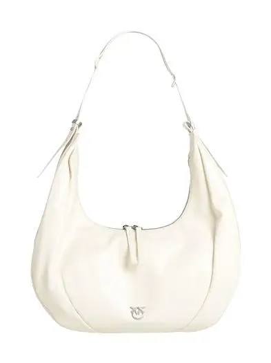 Pinko Leather Hobo Bag - White