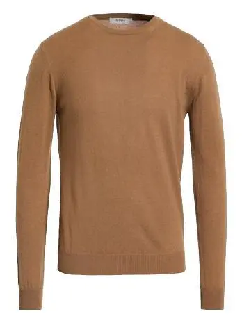 Alpha Studio Crewneck Wool-cashmere Blend Sweater - Beige