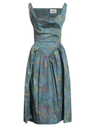 VIVIENNE WESTWOOD Midi Dress Slate Cotton - Blue