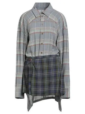 VIVIENNE WESTWOOD Tartan Shirt Mini Dress - Blue