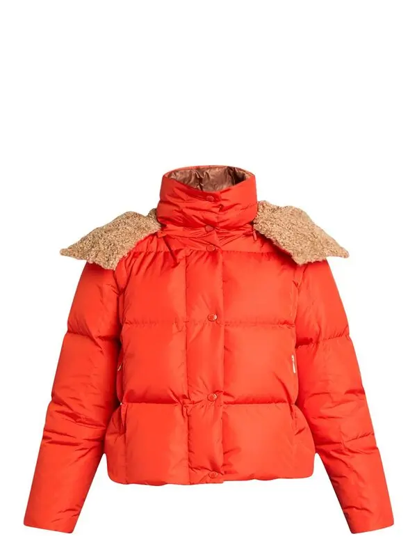 Moncler Castelnou Square-quilted Short Down Jacket With Detachable Hood - Dkorng