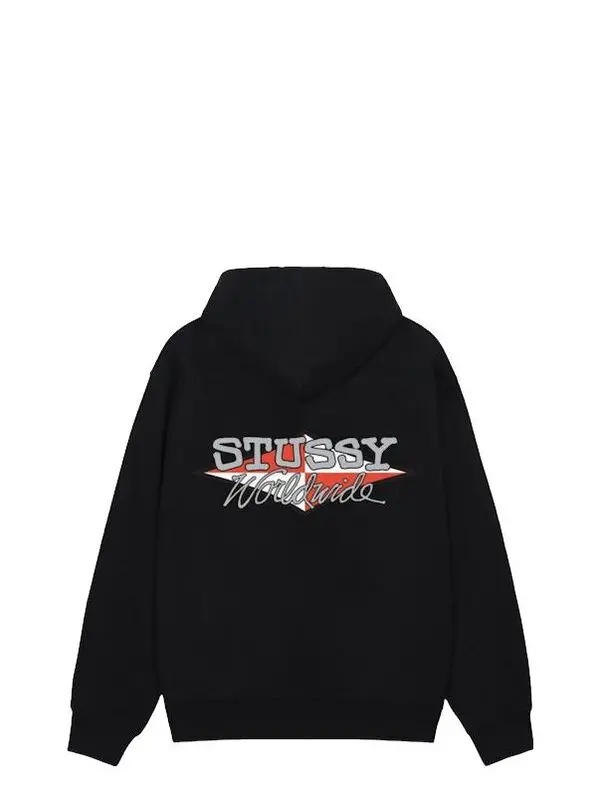 StÜssy Worldwide Diamond Hoodie - Black