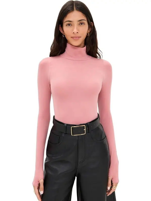 Commando Ballet Turtleneck Bodysuit - Vintage Pink