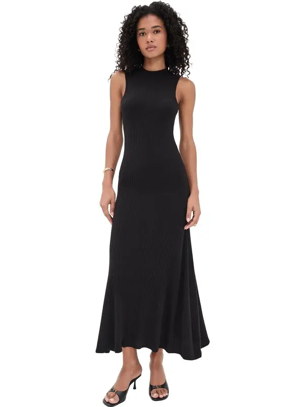LE BOP Sleeveless Maxi Dress - Black