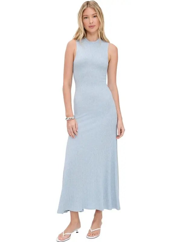 LE BOP Sleeveless Maxi Dress - Chambray Blue
