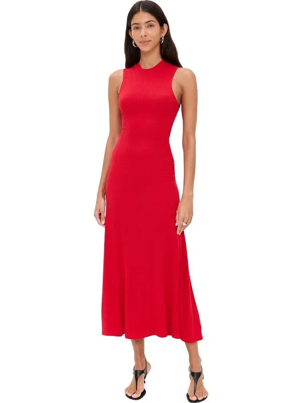 LE BOP Sleeveless Maxi Dress - Crimson