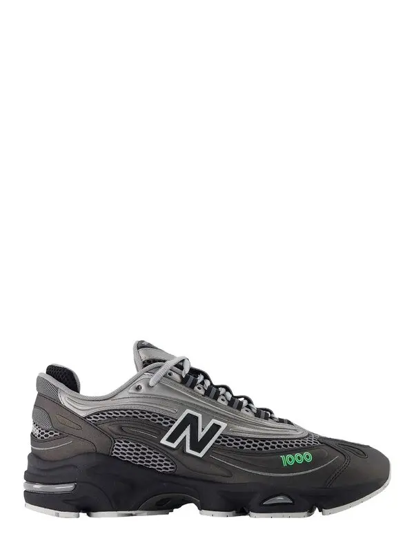 NEW BALANCE 1000in Sneakers - Dark Silver Metallic/lime Leaf