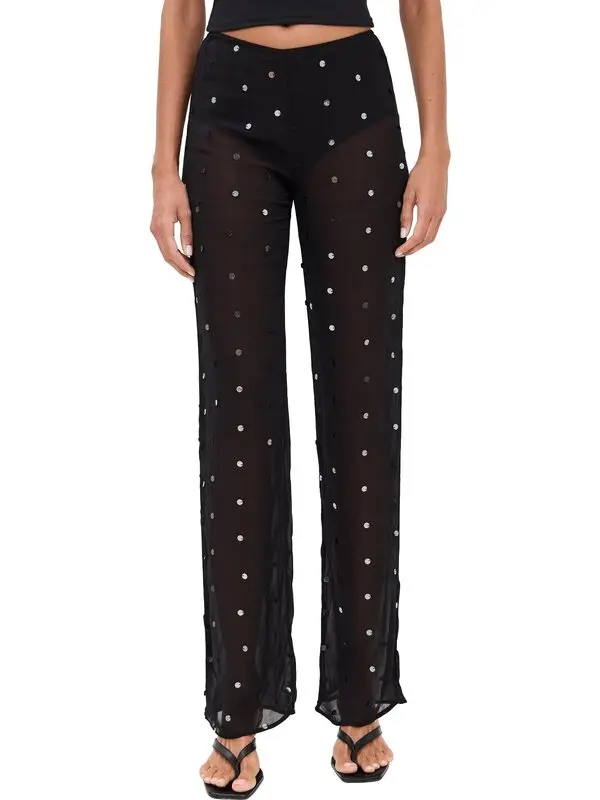 Bec & Bridge Arielle Pants - Black Sequin