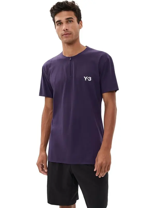 Y3 Tennis Pro Freelift Zip T-shirt - Aurora Plum