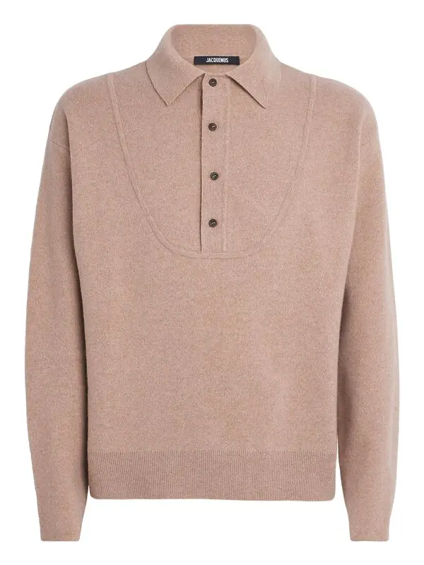 Jacquemus Merino Wool-cashmere Sweater - Beige