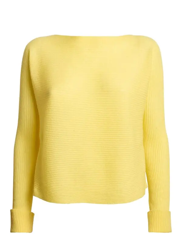 Max & Co. Wool-alpaca Blend Ribbed Sweater - Yellow