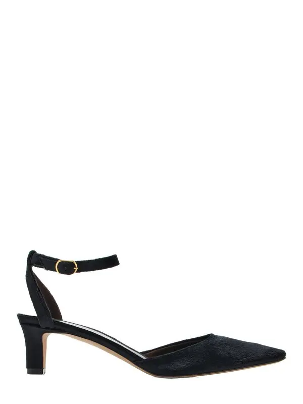 THE ROW Carla Velvet Pumps - Black