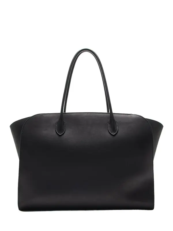 THE ROW Marlo 17 Leather Tote Bag - Black