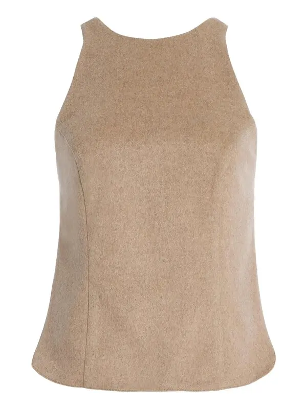 ALFIE The Backless Wool-blend Top - Neutral