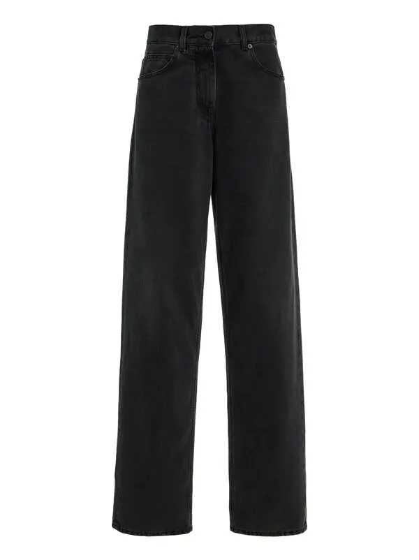 THE ROW Clair Mid-rise Straight-leg Jeans - Black