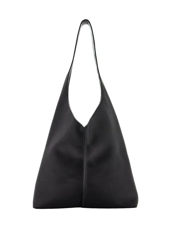 THE ROW Small Bindle Leather Hobo Bag - Black