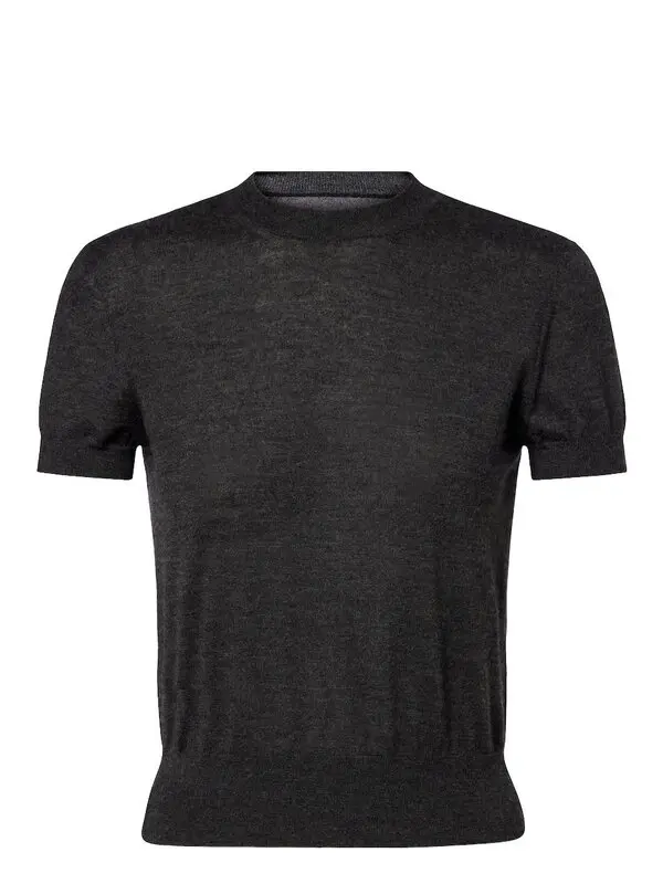 Givenchy Knitted Cashmere Top - Grey