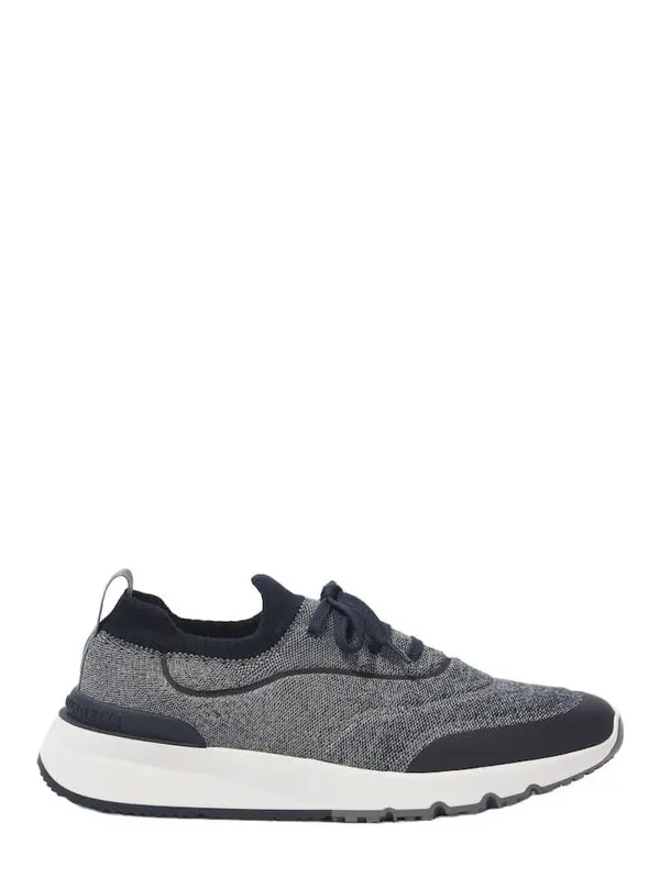 Brunello Cucinelli Knitted Sneakers - Grey