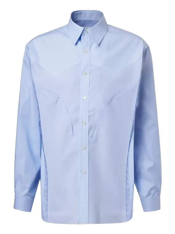 MAISON MARGIELA Cotton Poplin Shirt - Blue