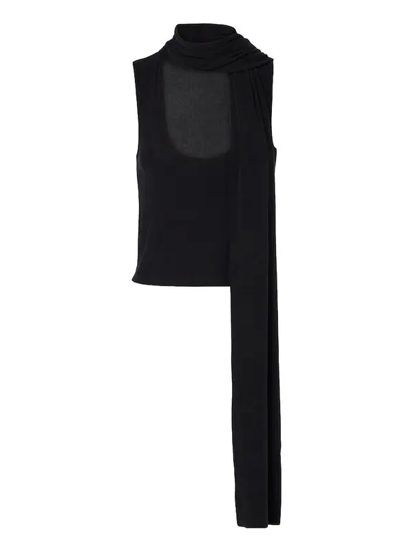 AYA MUSE Draped Top - Black