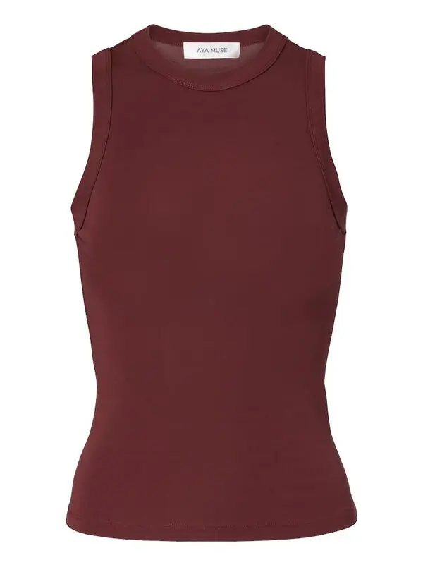 AYA MUSE Jersey Tank Top - Burgundy