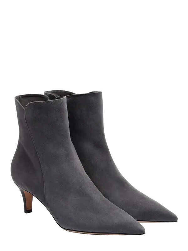 GIANVITO ROSSI Levy 55 Suede Ankle Boots - Grey