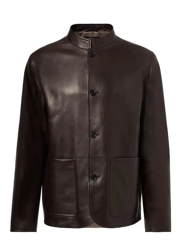 Dunhill Leather Jacket - Brown