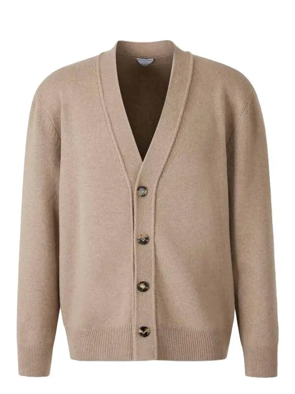 Bottega Veneta Cashmere Knit Cardigan - Beige