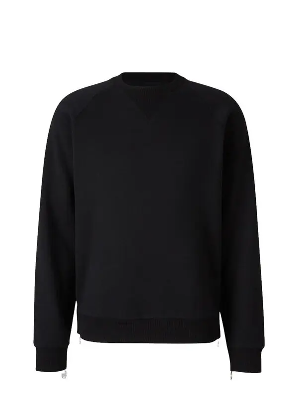 SETCHU Round Neck Cotton Sweatshirt - Black