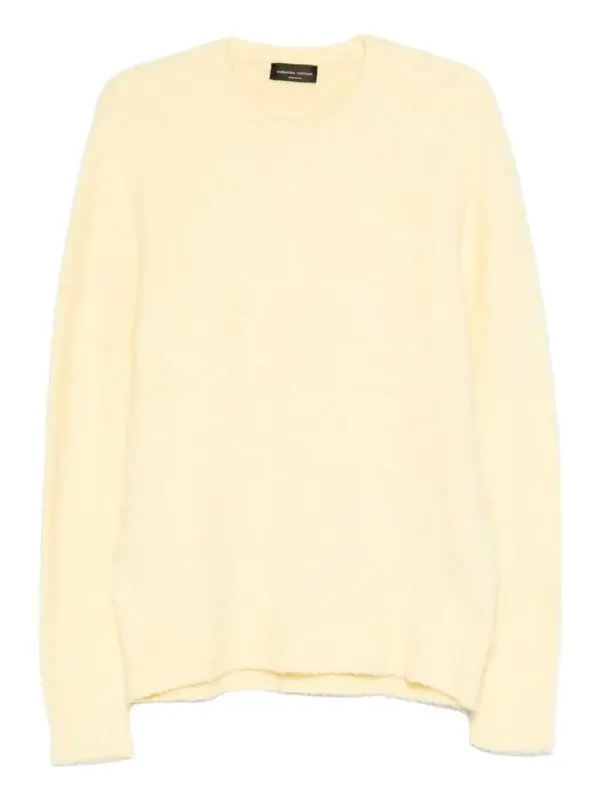 ROBERTO COLLINA Pressed Gauze Crew Neck - Yellow