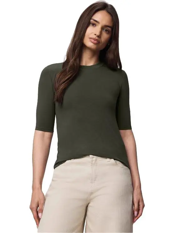 Splendid Bamboo Blend Quarter Sleeve Tee - Green