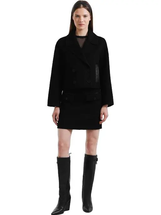 Rudsak Martinez Short Wool-blend Coat - Black