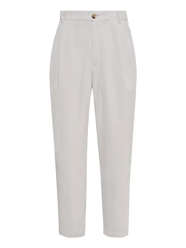Brunello Cucinelli Corduroy Straight Trousers - Beige