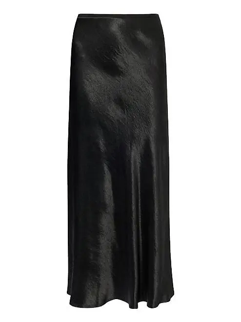 MAISON MARGIELA Crinkled-texture Woven Midi Skirt - Black