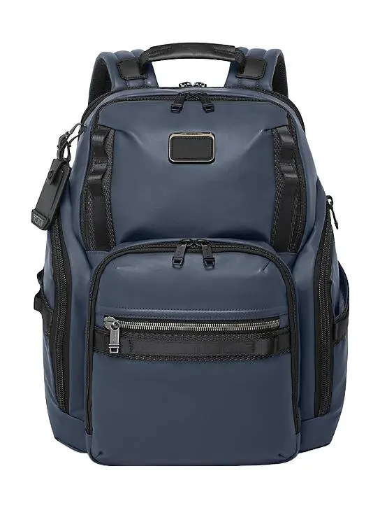 Tumi Woven Backpack - Navy Coated Canvas