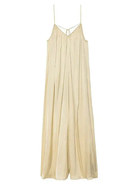 Zadig&Voltaire V-neck Sleeveless Satin Maxi Dress - Blond