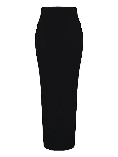 House Of Cb Stretch-woven Maxi Skirt - Black