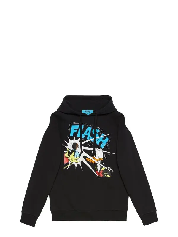 Gucci X Disney Donald Duck Hooded Sweatshirt - Black