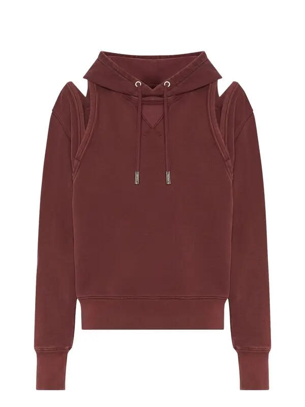 Jean Paul Gaultier French Terry Cut-out Hoodie - Red