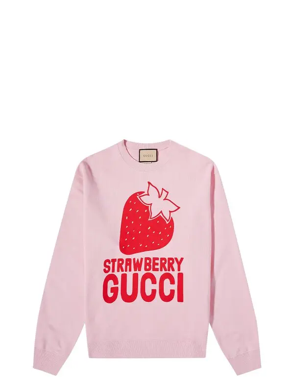 Gucci Printed Crewneck Sweatshirt - Pink
