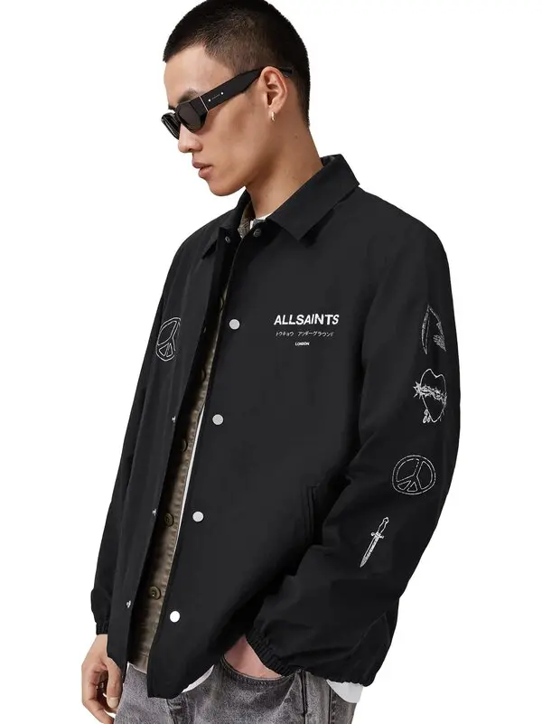 ALLSAINTS Orbital Lightweight Coach Jacket - Black