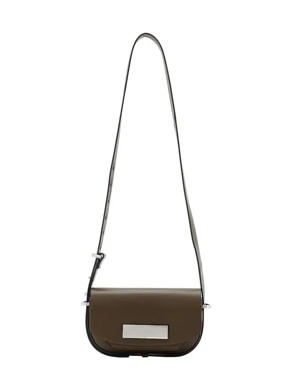 ALLSAINTS Etta Leather Satchel Crossbody Bag - Fango Brown