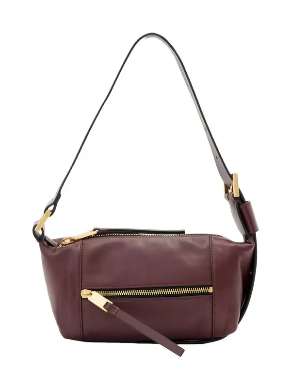 ALLSAINTS Vega Leather Mini Bag - Dark Red