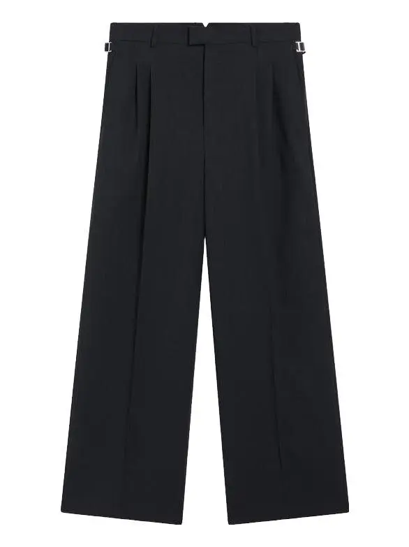 Ami Wide Leg Trousers - Grey