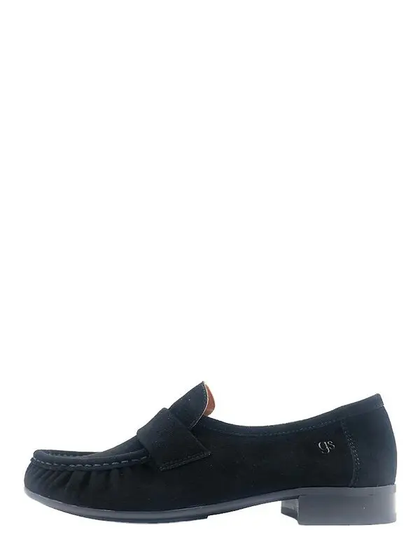 KENNETH COLE Crew Loafer Flats - Black Suede