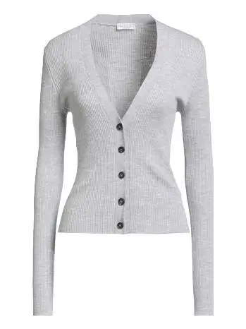 Brunello Cucinelli Cashmere And Virgin Wool Cardigan - Grey
